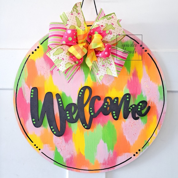 Colorful Door Hanger - Etsy