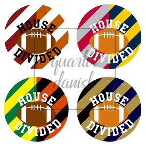 House Divided Sign, House Divided Door Hanger, Football Decor, Football ...