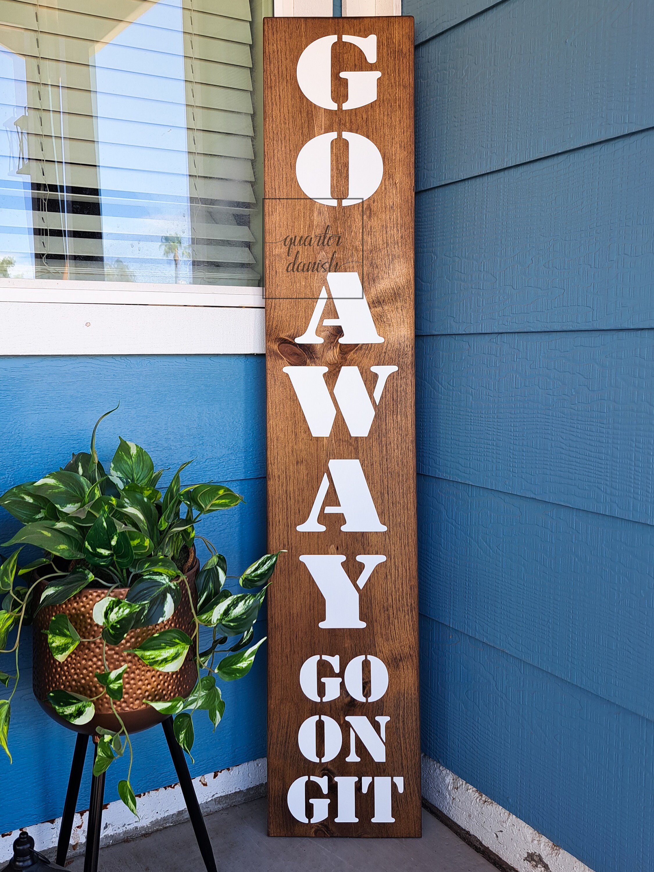 Go Away Porch Sign - Etsy