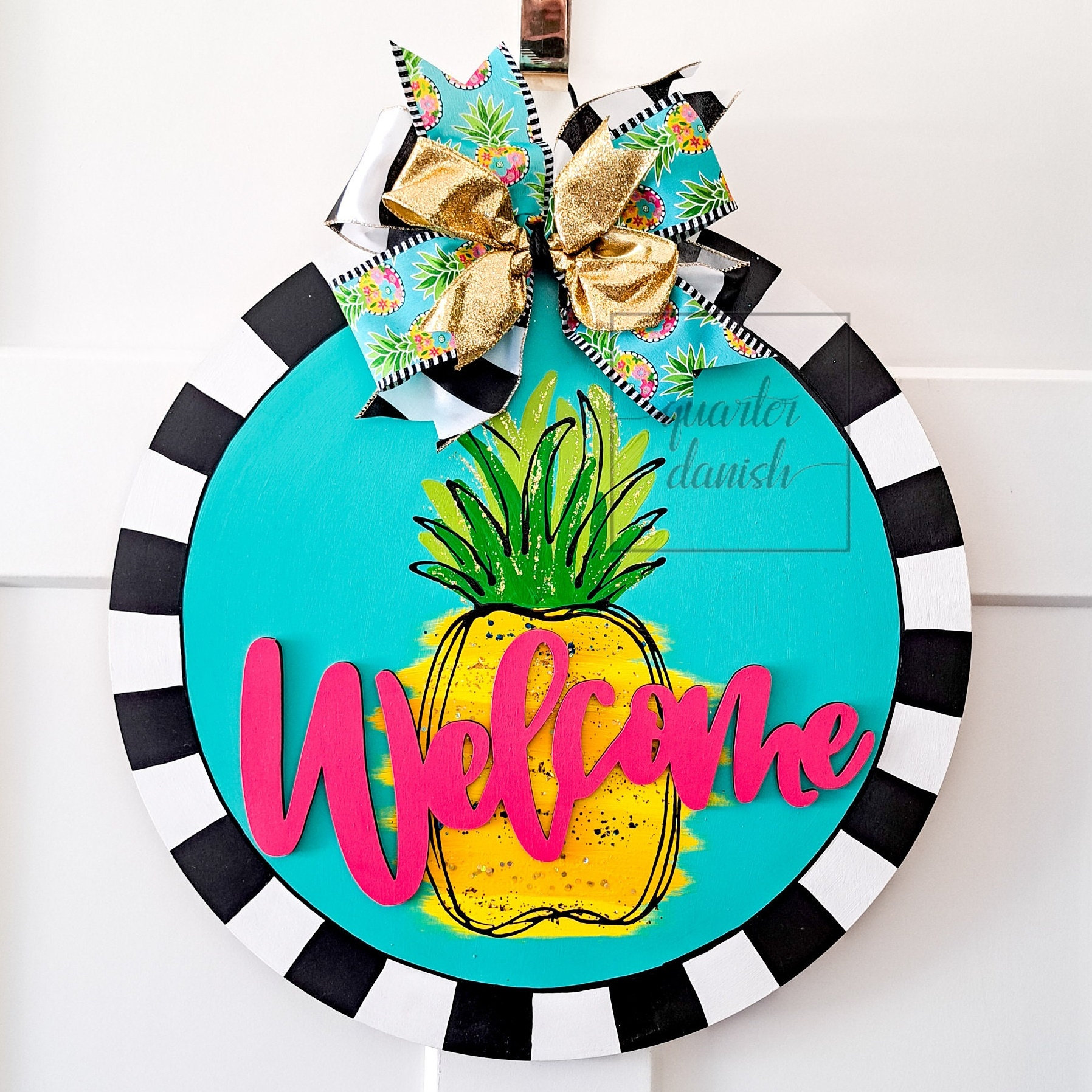 Welcome Door Hanger, Colorful Welcome Home Sign, Summer Welcome Sign ...