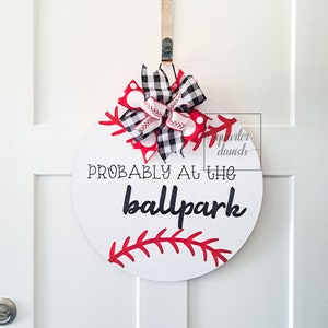 Baseball Door Hanger, Baseball Door Signs, Play Ball Sign, Probably at ...