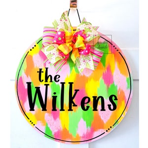 Welcome Door Hanger, Colorful Welcome Home Sign, Summer Welcome Sign ...