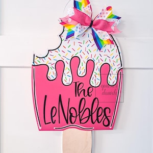 Popsicle Door Hanger, Ice Cream Door Hanger, Popsicle Decor, Summer ...