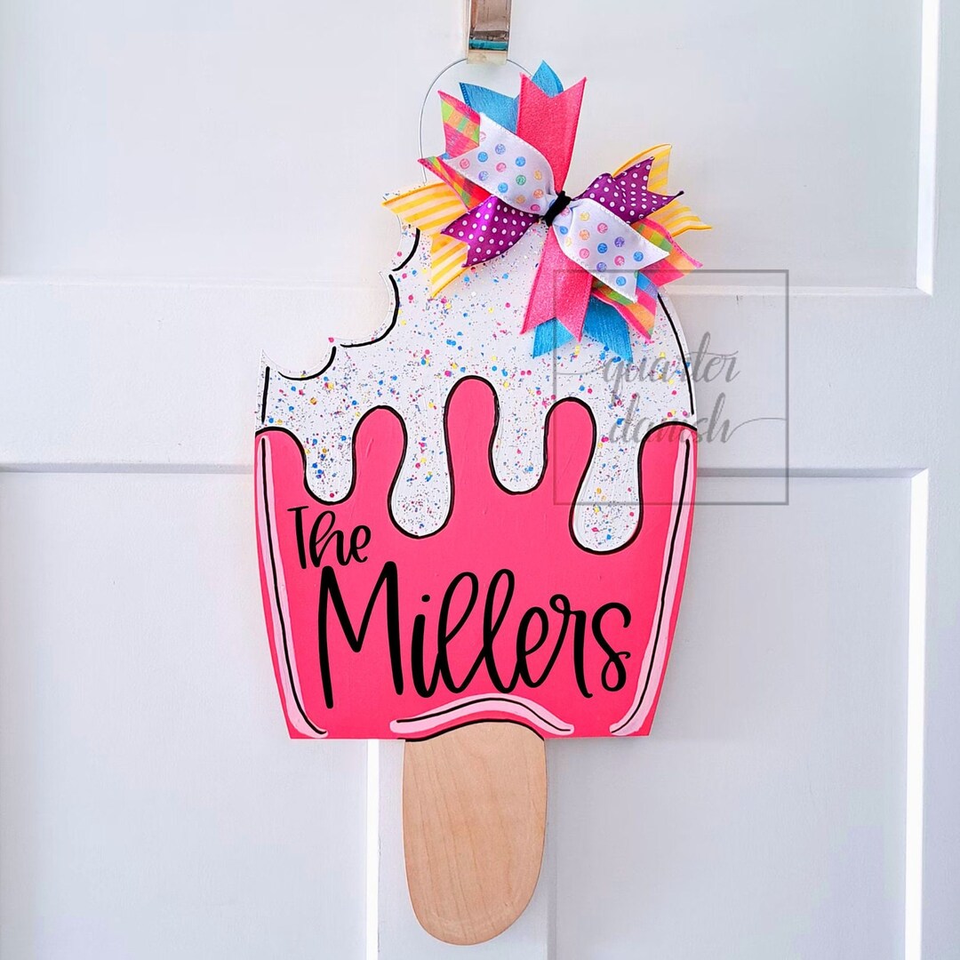 Popsicle Door Hanger, Ice Cream Door Hanger, Popsicle Decor, Summer ...