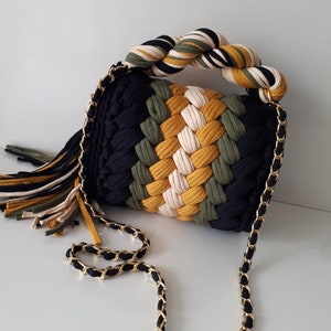 Multi Color Bag/hand Woven Bag/crochet Bag/knitted Bag/colorful Bag ...