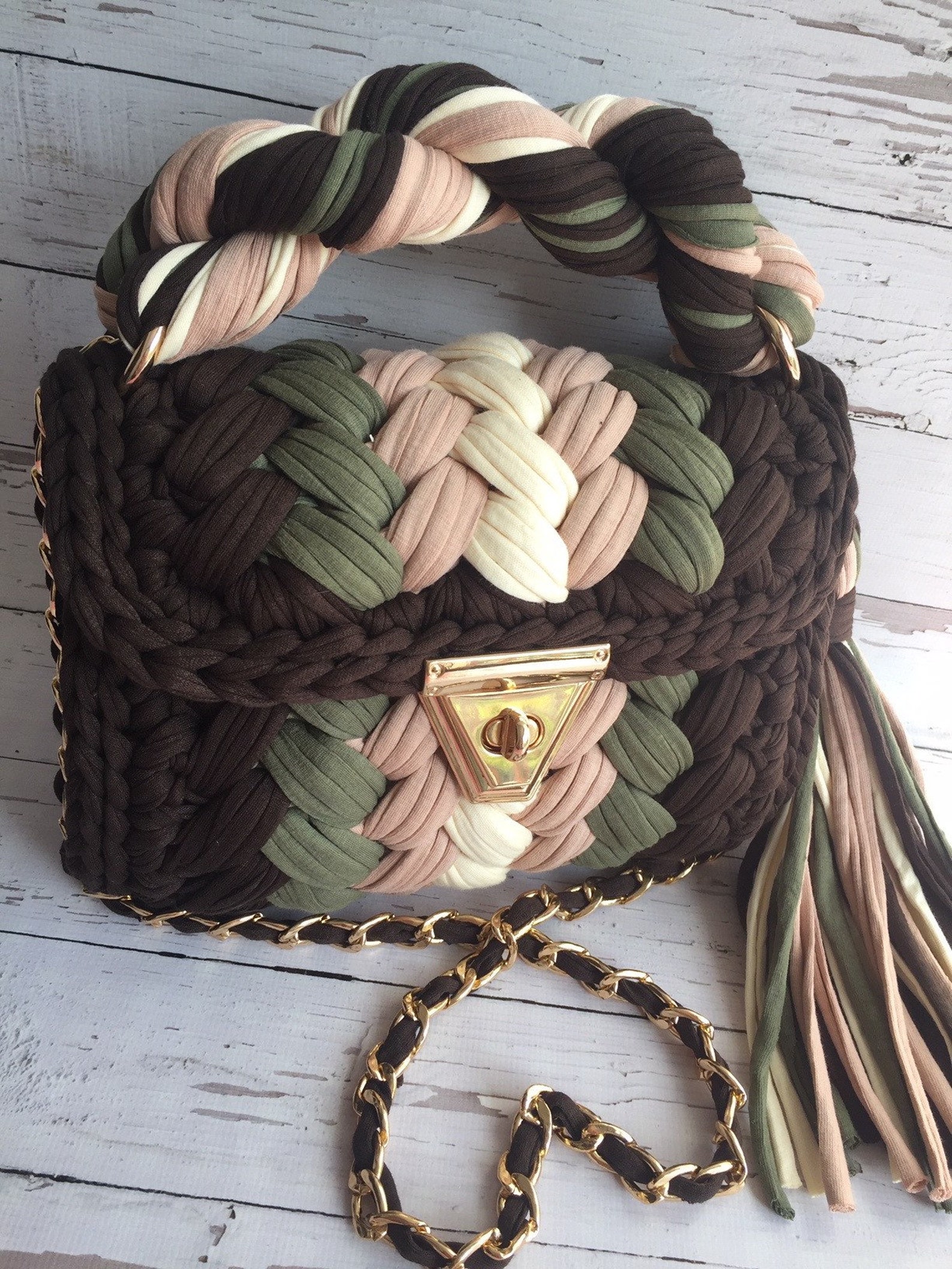 Multi Color Bag/hand Woven Bag/crochet Bag/knitted Bag/colorful Bag ...