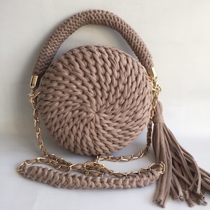 Macaron Bag/handmade Bag/hand Woven Bag/crochet Bag/knitted Bag/pink ...