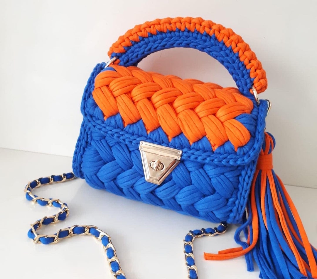 Florida Gators Colors Bag/hand Woven Bag/crochet Bag/knitted Bag ...