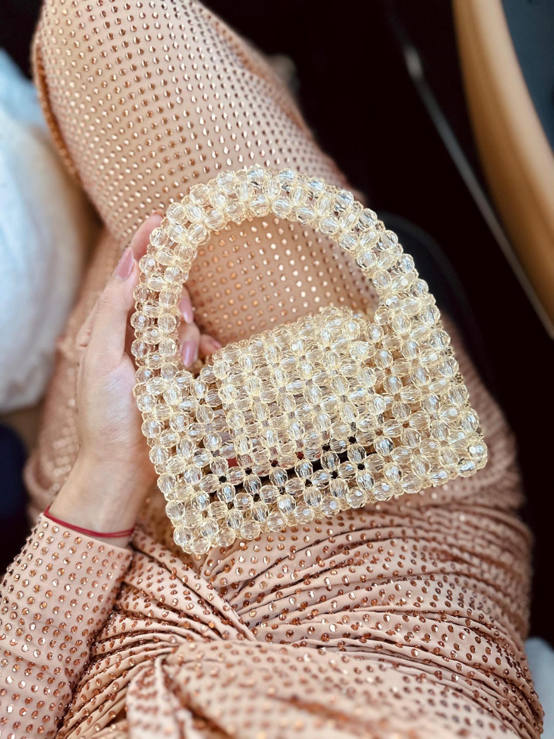 Crystal Bead Bag / Luxury Bead Bag / Evening Bag / Beaded Purse ...