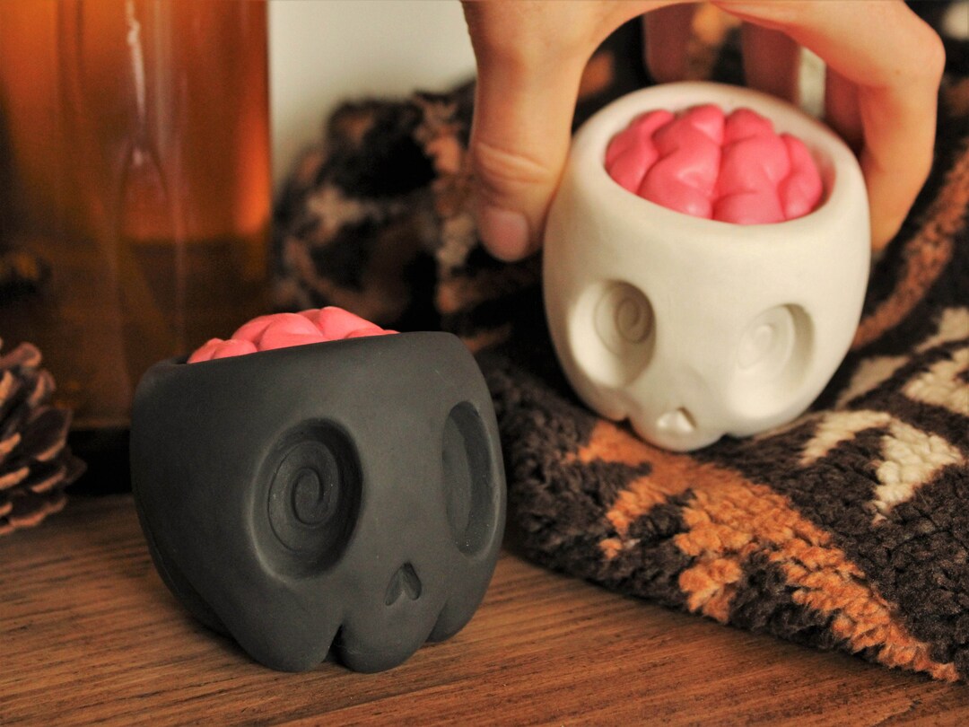Skull Halloween Decor | Cute Art Ornament | Gift | Brain | Decoration ...