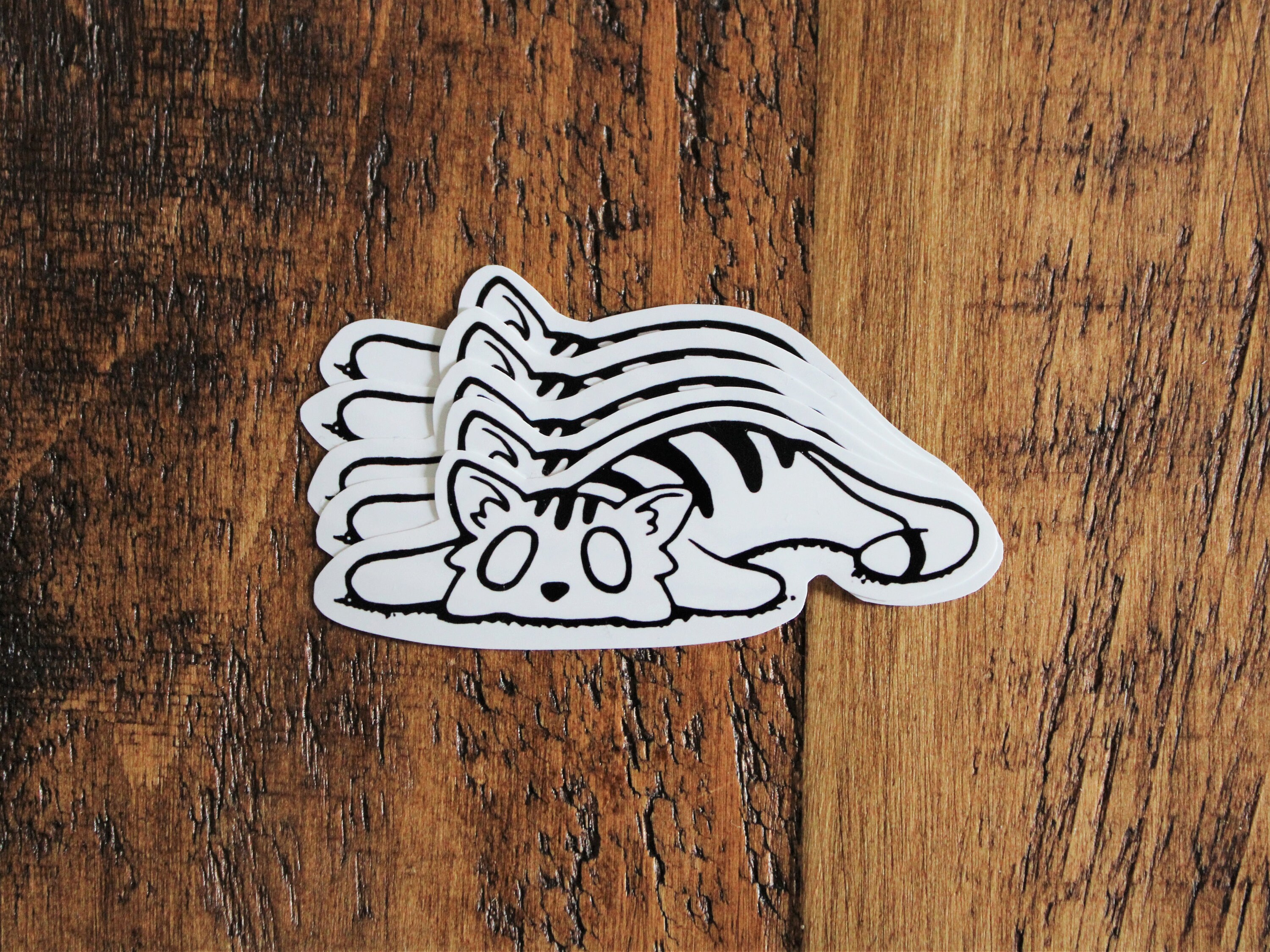 Lazy Cat Vinyl Waterproof Sticker Gloss Finish Cute Ink | Etsy