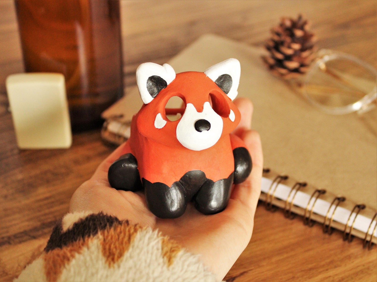 Red Panda Candle Holder | Tealight | Ceramic Animal | Cute Gift | - Etsy