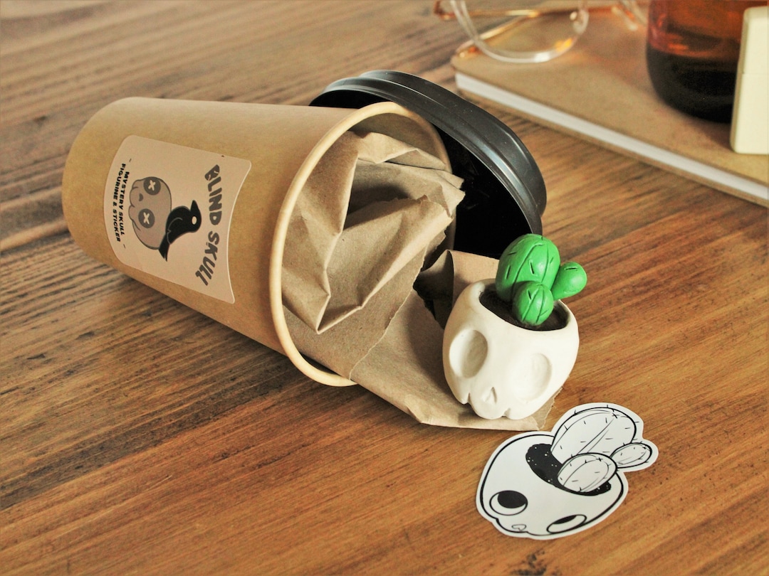 MYSTERY Box - Skull - Blind Box & Sticker | Cute Art Collectables Décor ...