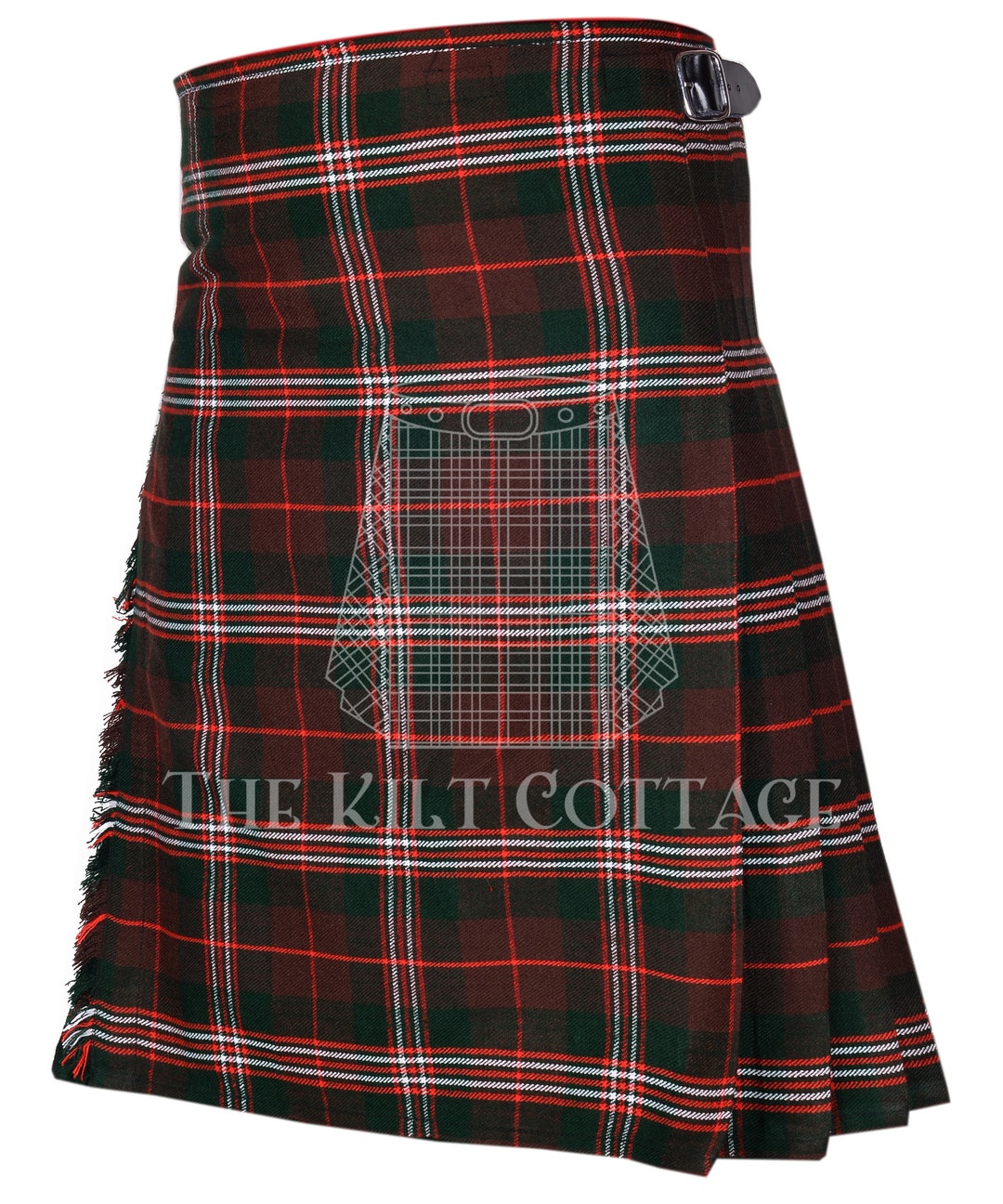Scott Hunting Tartan 8 Yard Scottish Kilt for Men - 16 Oz - Custom Made ...