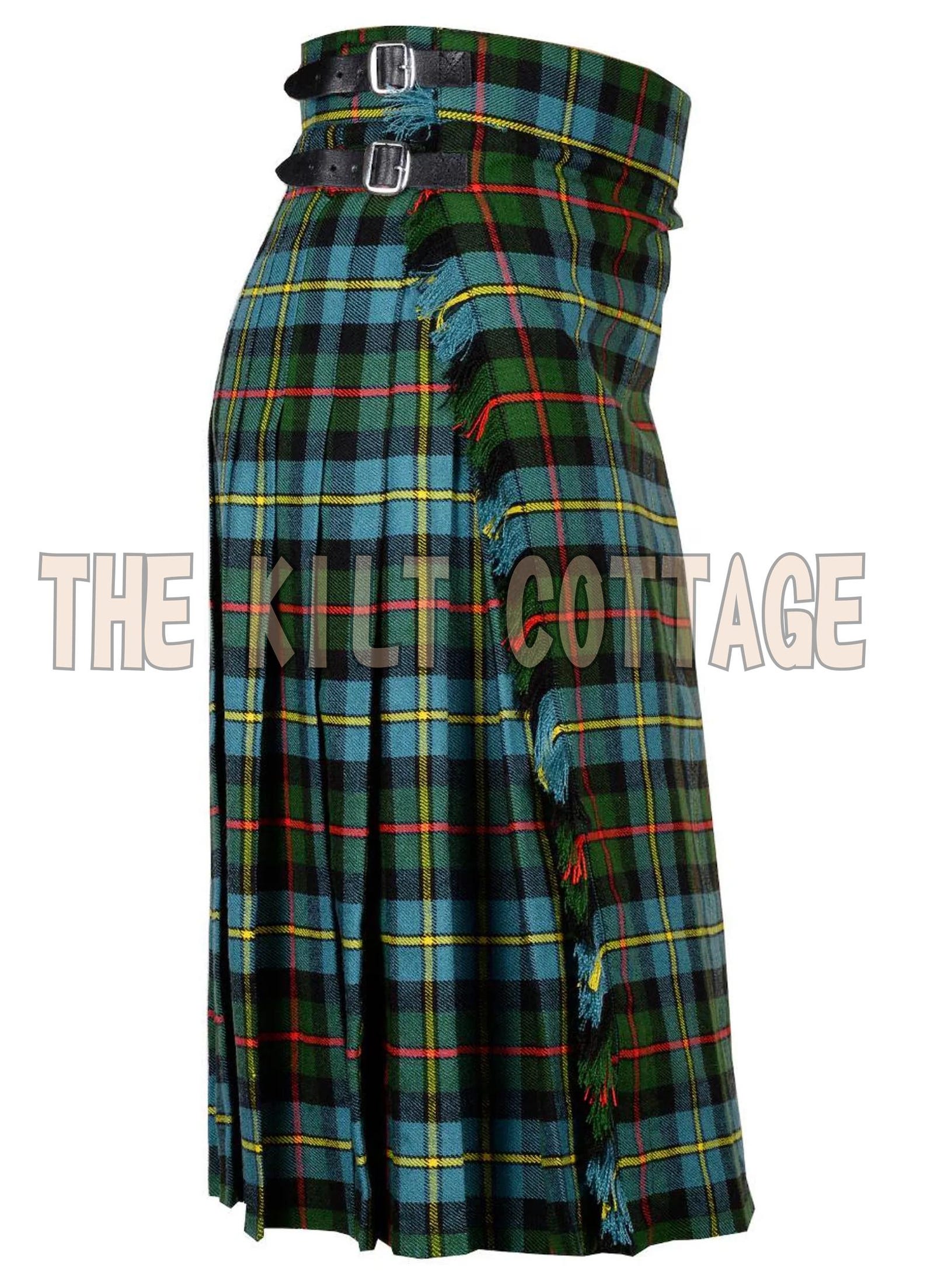 Women's Tartan Kilt - Girls Hostess Skirt - Tartan Maxi Kilted Skirt ...