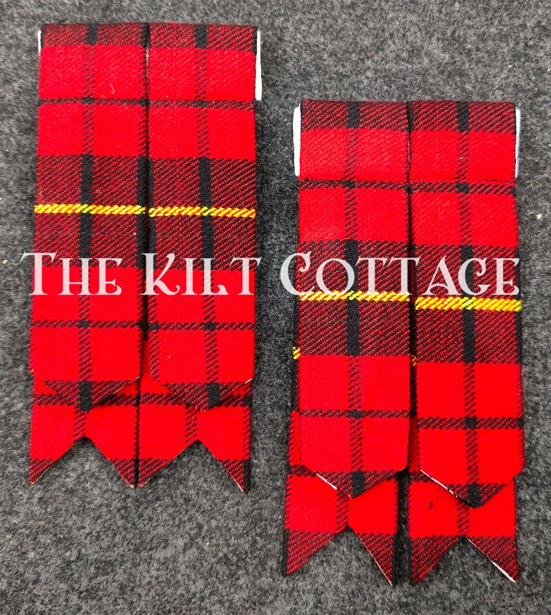 Kilt Flashes Traditional Tartan Flashes Matching Pair of Flashes Scottish Kilt Hose Sock Garters ...