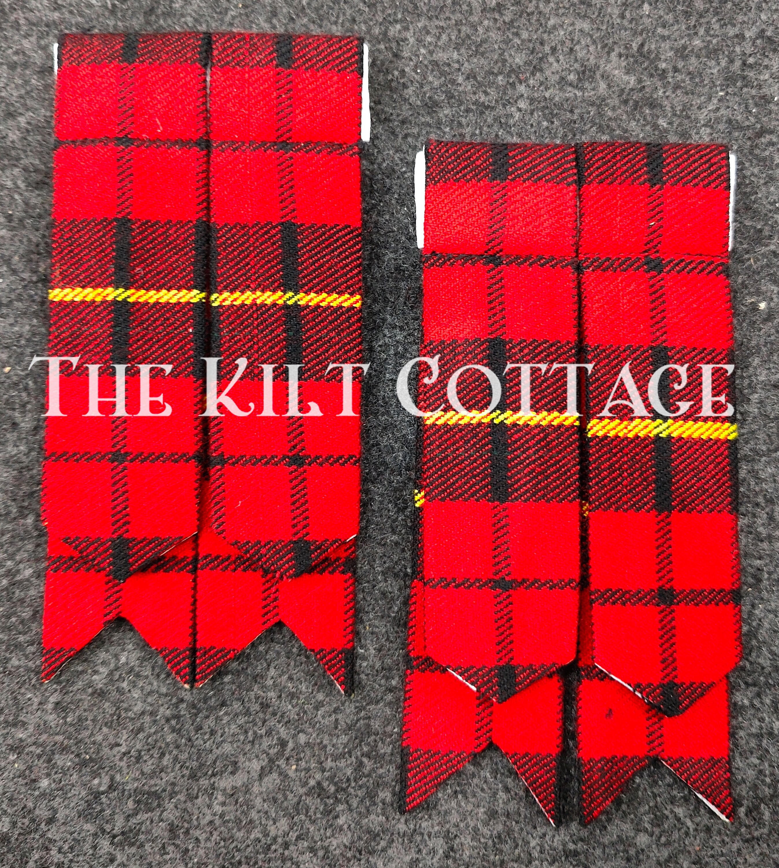 Kilt Flashes Traditional Tartan Flashes Matching Pair of Flashes Scottish Kilt Hose Sock Garters ...