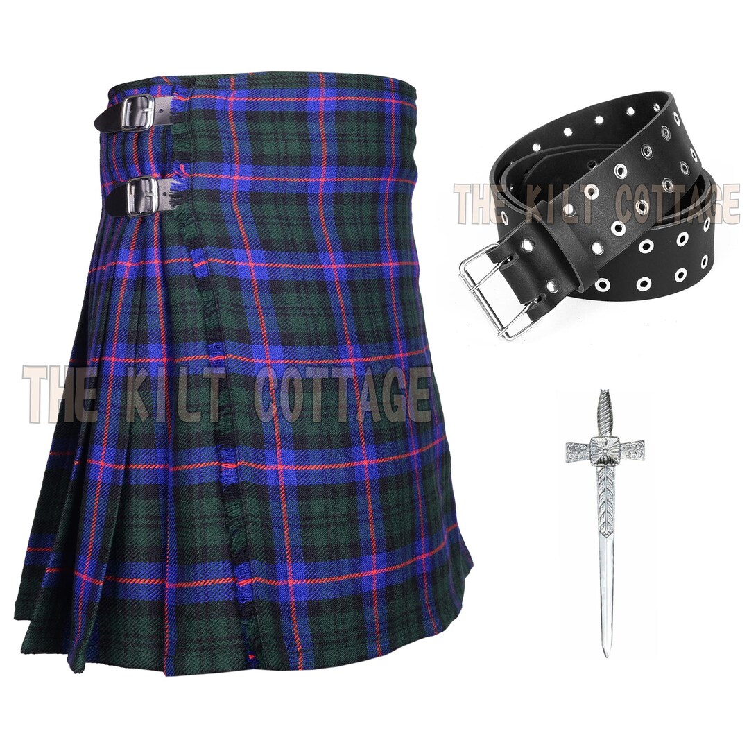 Armstrong Tartan Scottish 8 Yard Kilt for Men - 16oz Acrylic Fabric ...