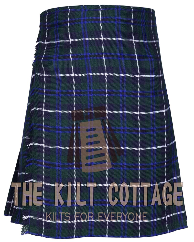 Douglas Blue Scottish 8 Yard Kilt for Men - 16oz Acrylic Fabric ...