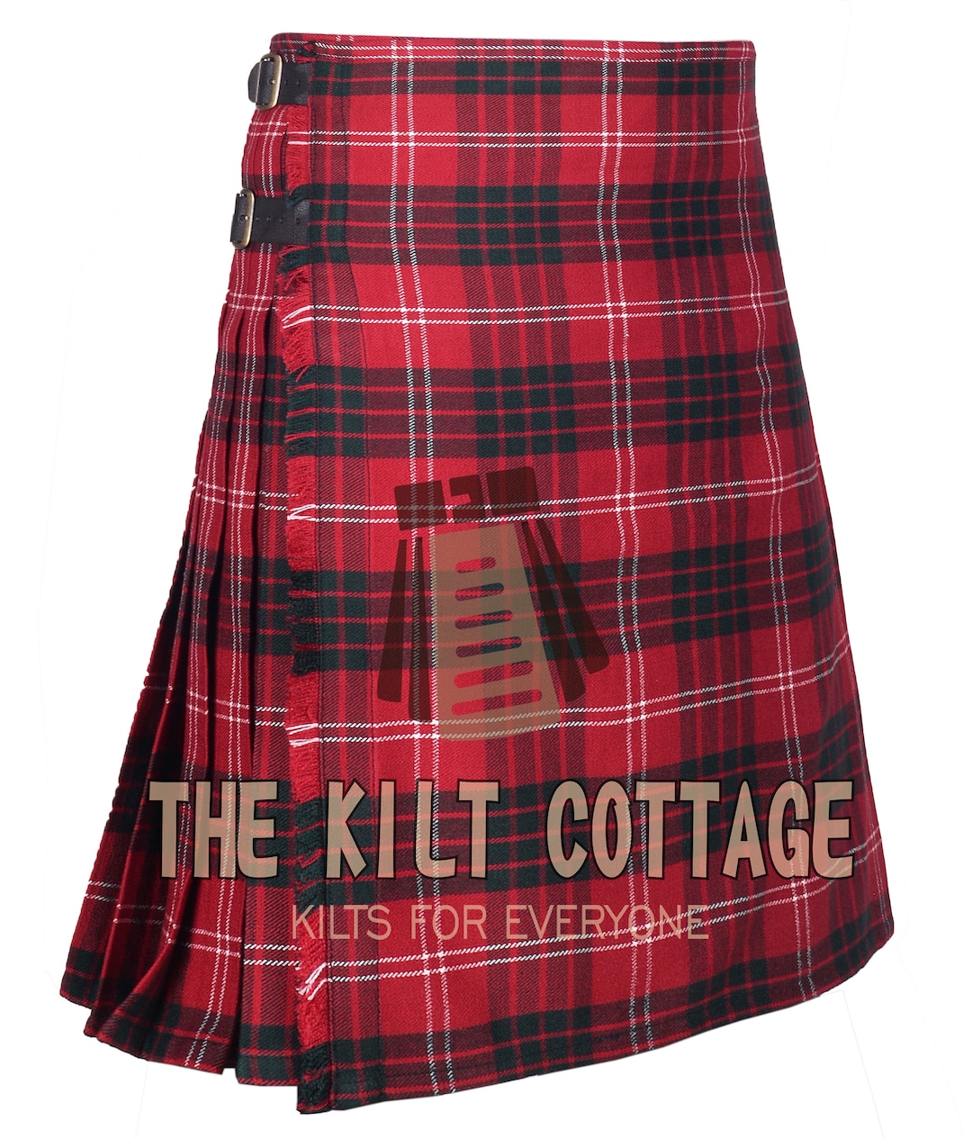 Crawford Tartan Scottish 8 Yard Kilt for Men - 16oz Acrylic Fabric ...
