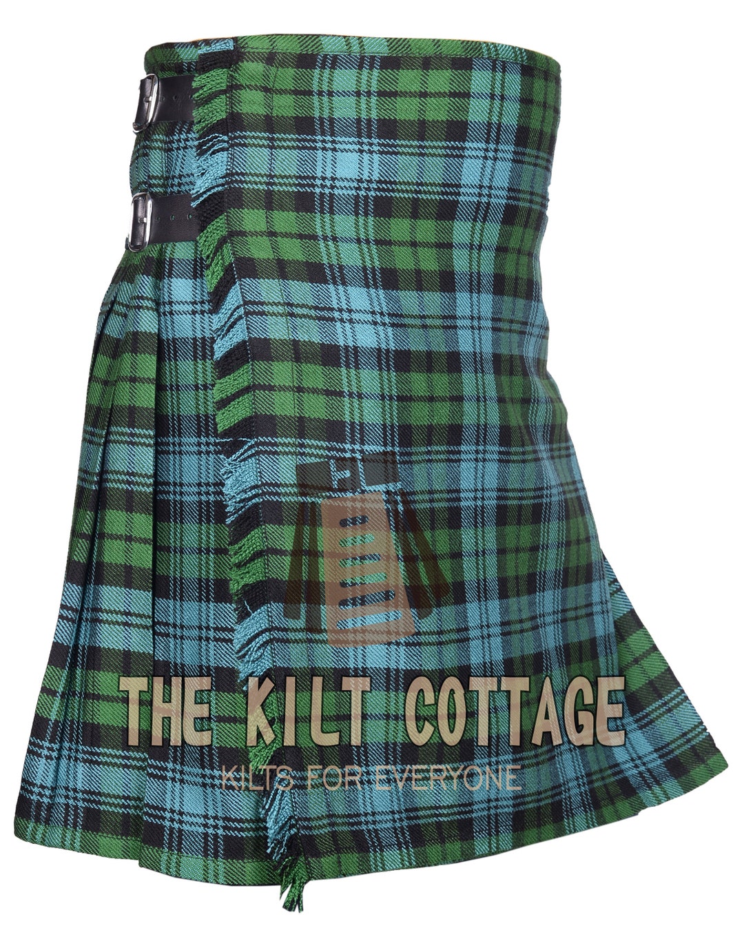 Campbell Ancient Tartan Scottish 8 Yard Kilt for Men - 16oz Acrylic ...