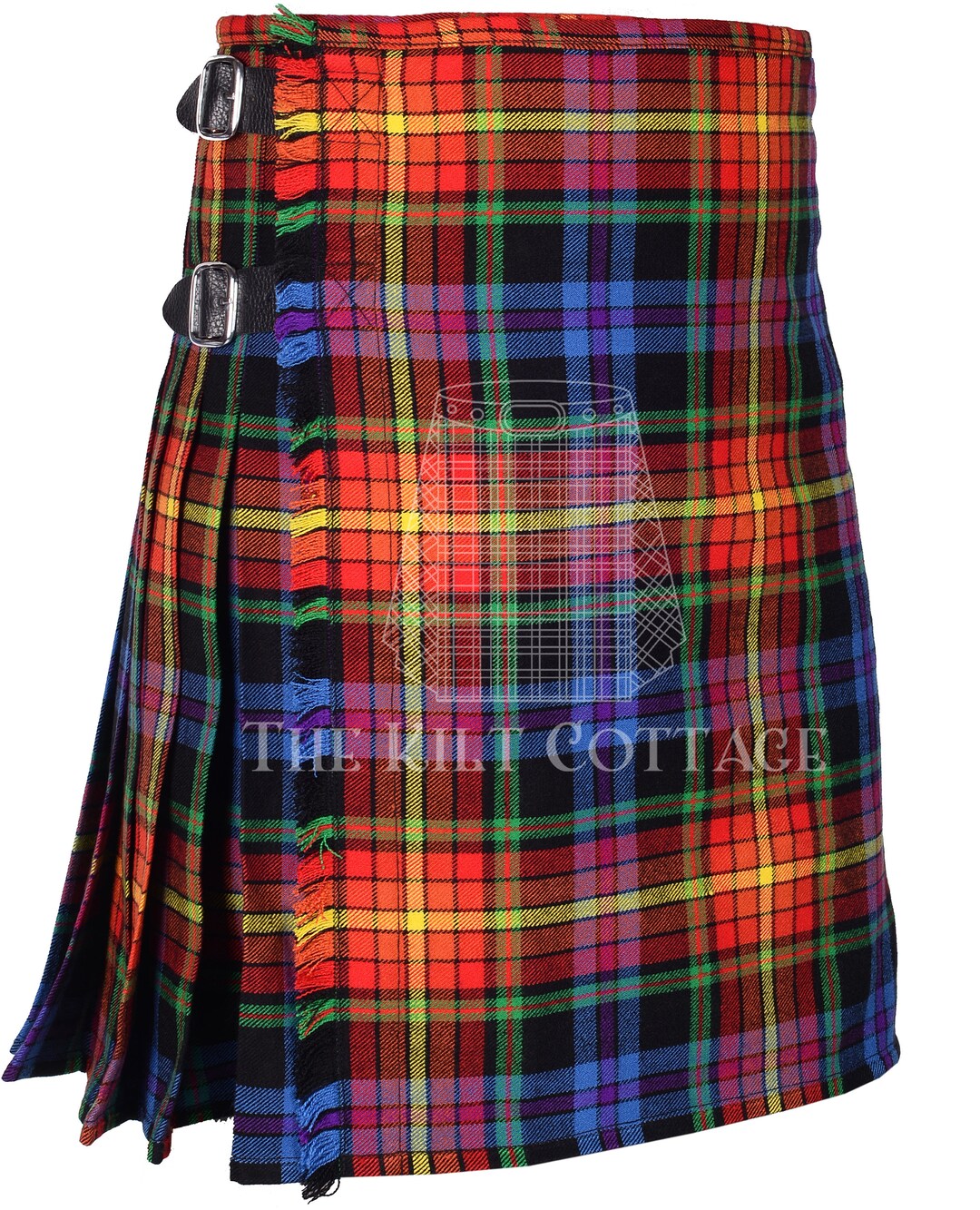LGBTQ Pride Tartan 8 Yard Scottish Kilt - Parade Kilt - Lightweight ...
