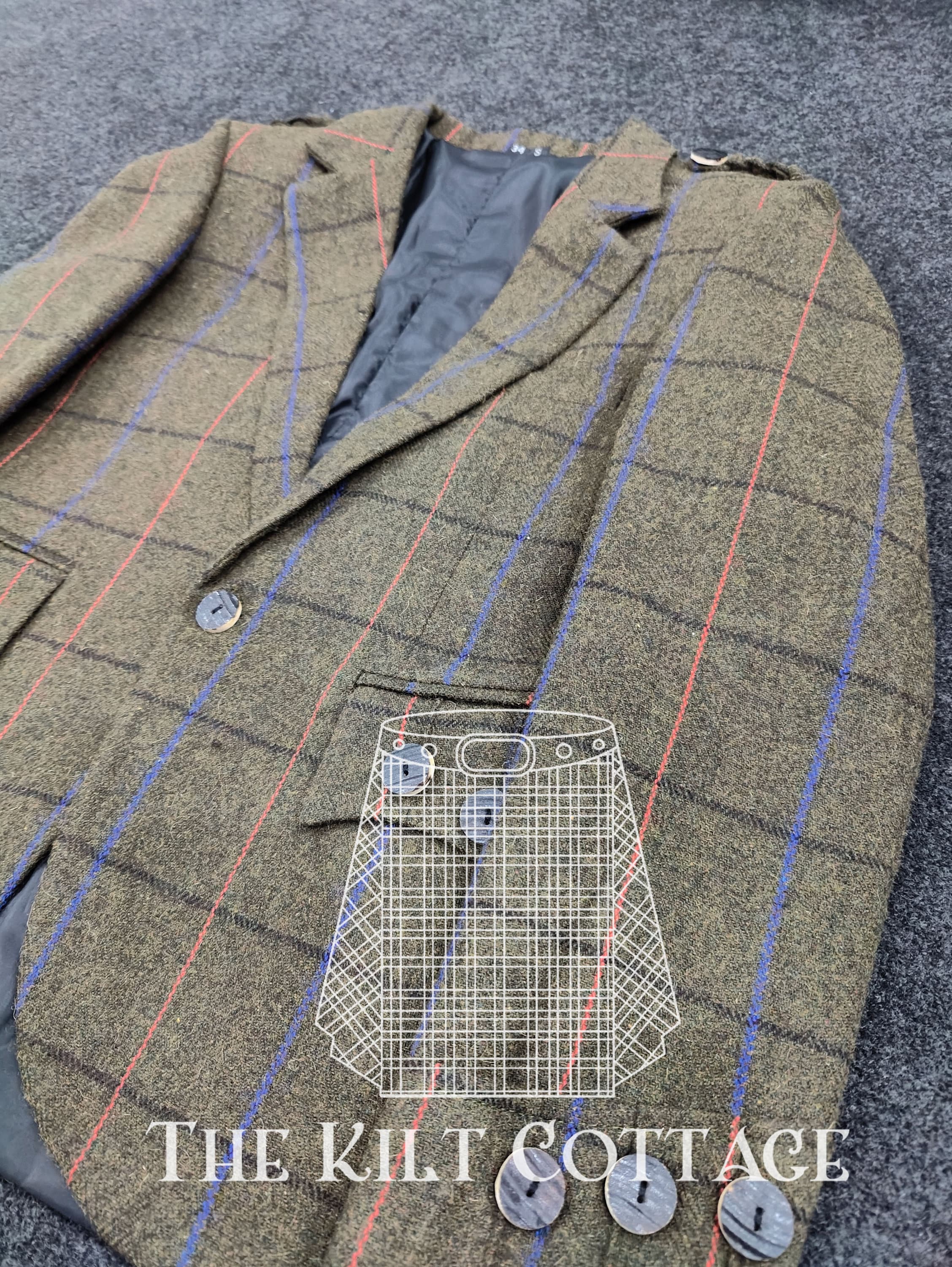 100% Wool Scottish Kilt Jacket and Waistcoat - Argyll Jacket - Made to Order - Premium Handmade ...