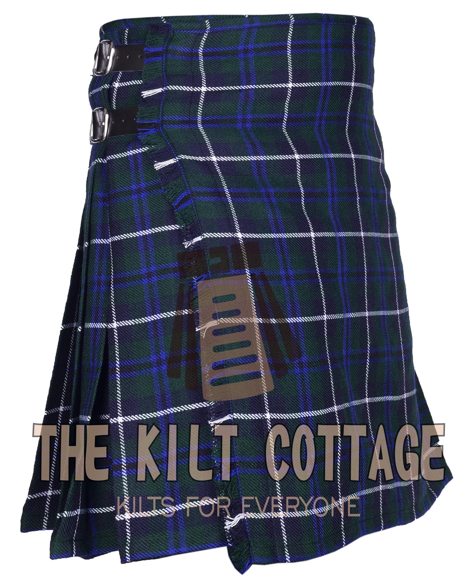 Douglas Blue Scottish 8 Yard Kilt for Men - 16oz Acrylic Fabric ...