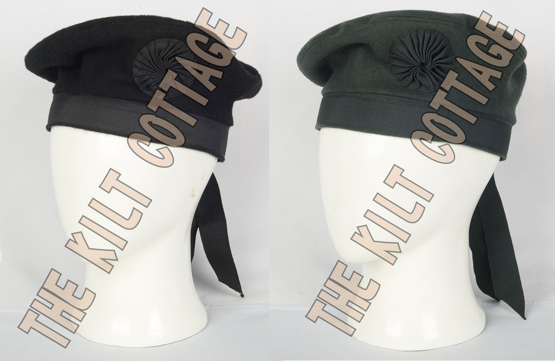 Irish Caubeen Beret Hat - Balmoral Hat French Beret Glengarry Bonnet ...