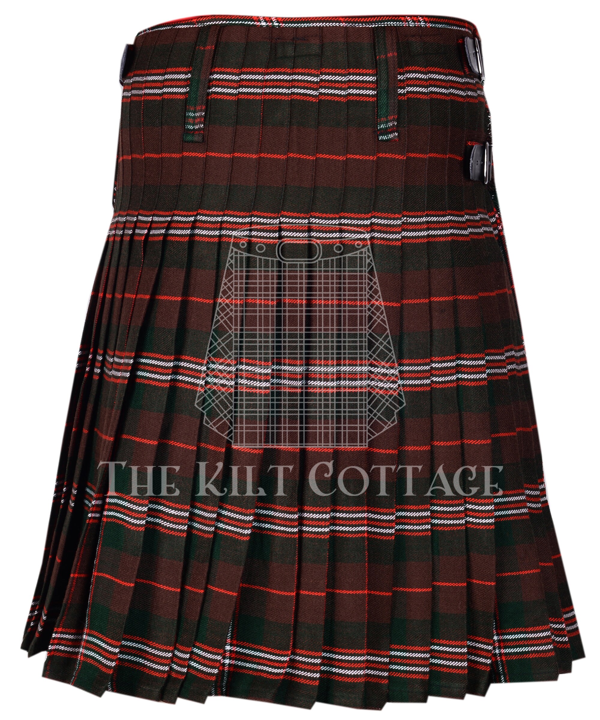 Scott Hunting Tartan 8 Yard Scottish Kilt for Men 16 Oz Custom Made Traditional Highlander Kilt ...