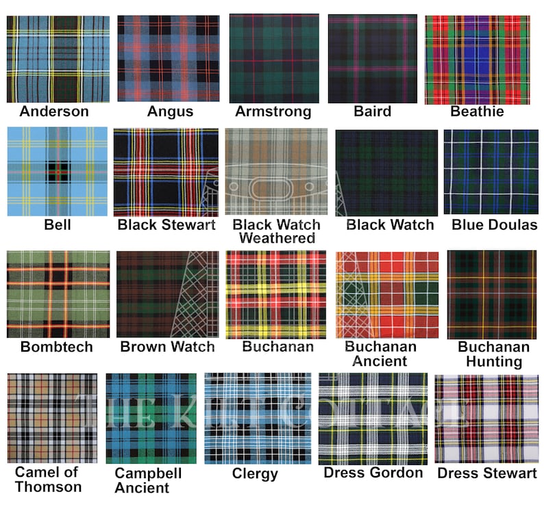 Kilt Flashes Traditional Tartan Flashes Matching Pair of Flashes ...