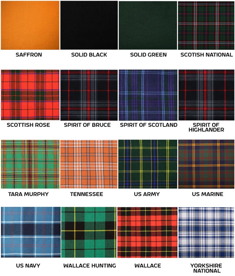 Women's Tartan Kilt - Girls Hostess Skirt - Tartan Maxi Kilted Skirt ...