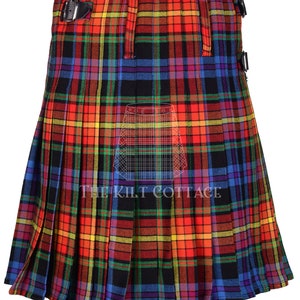 LGBTQ Pride Tartan 8 Yard Scottish Kilt - Parade Kilt - Lightweight ...
