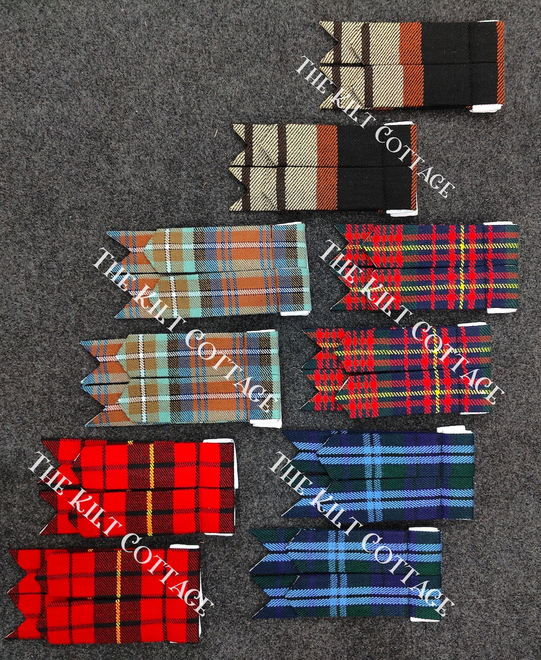 Kilt Flashes - Traditional Tartan Flashes - Matching Pair of Flashes - Scottish Kilt Hose Sock ...