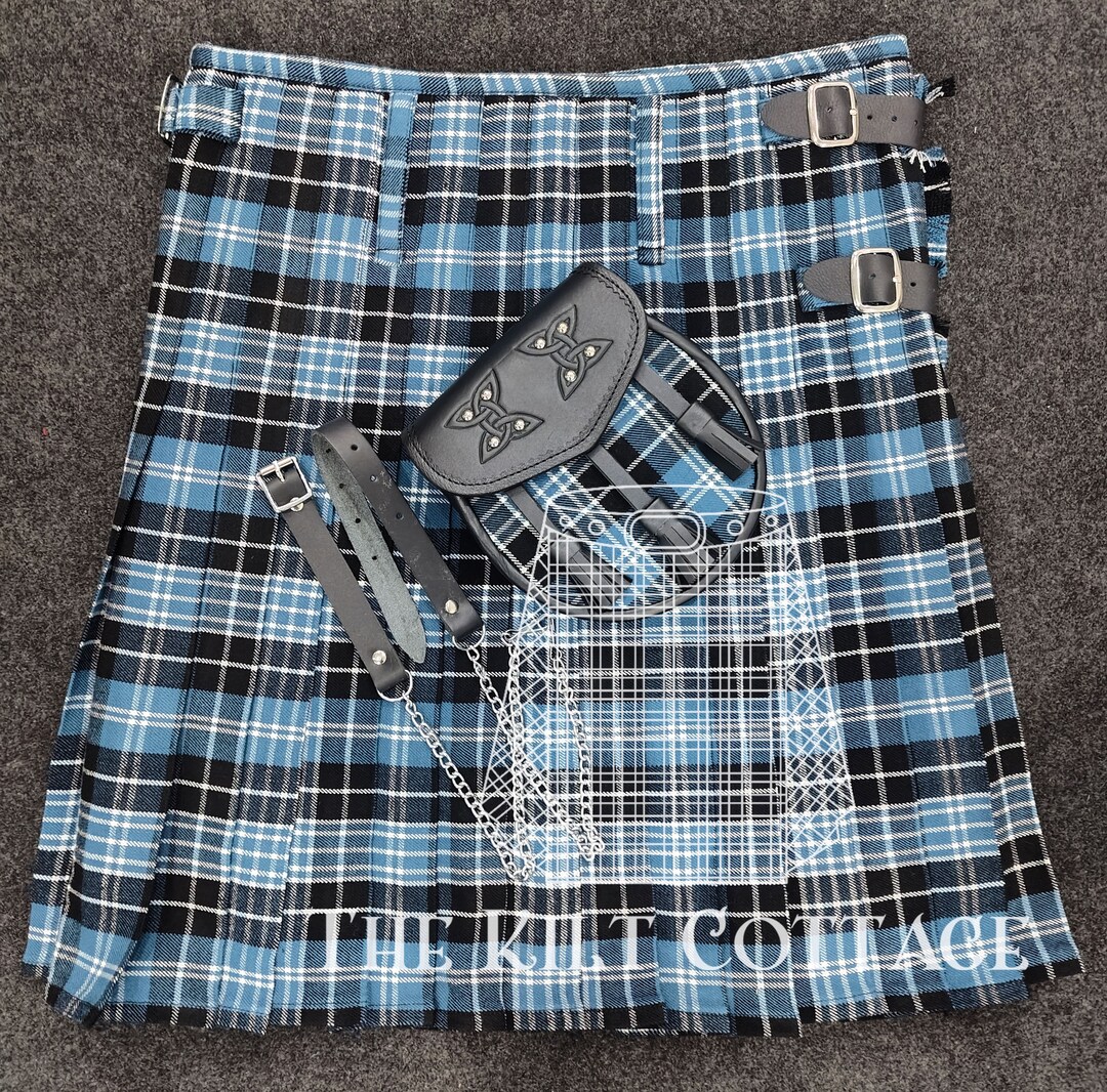 Clergy Ancient Tartan 8 Yard Kilt - Matching Semi Dress Tartan Sporran ...