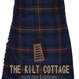 Gunn Tartan Scottish 8 Yard Kilt for Men 16oz Acrylic Fabric Custom Made Traditional Highlander ...