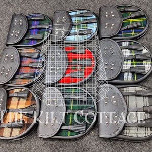 Scottish Day Sporran - Traditional Tartan Sporran - Handmade Leather ...