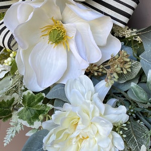 Magnolia Everyday Wreath, Farmhouse Grapevine Wreath, Summer Floral ...