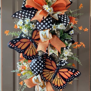 Everyday Butterfly Front Door Decor Monarch and Floral Wall Decor ...