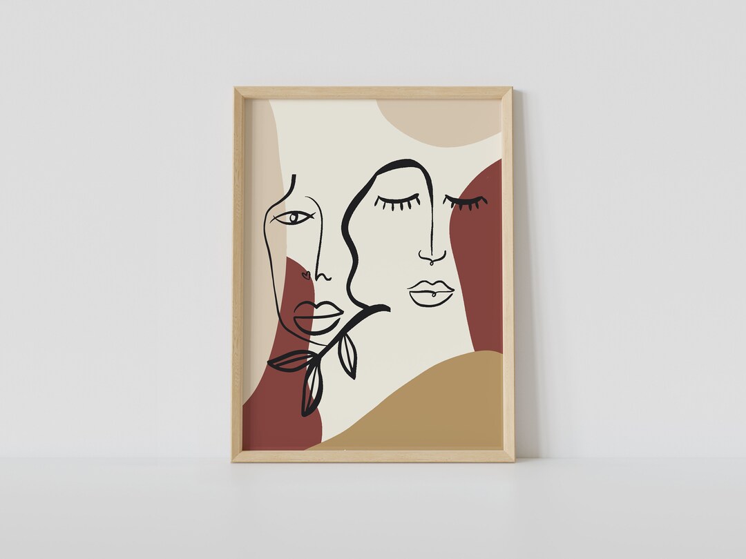 Cubism PRINT, Cubism Wall Art, Cubism Poster, Face Line Art ...