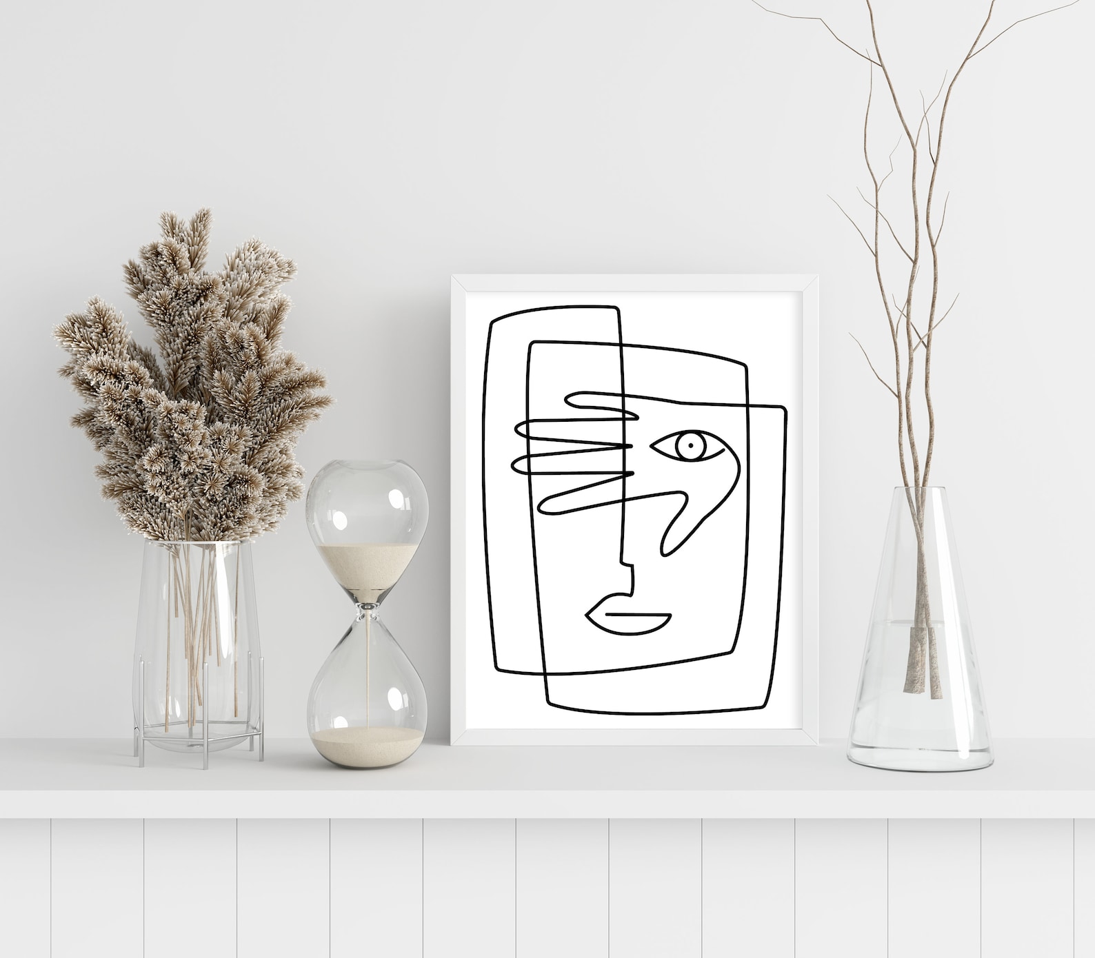 Cubism Print, Cubism Wall Art, Cubism Poster, Face Line Art ...