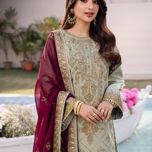Asim Jofa Dhanak Rang Collection Pakistani Dress Party Wear Dress Punjabi Suit Gift for Her ...