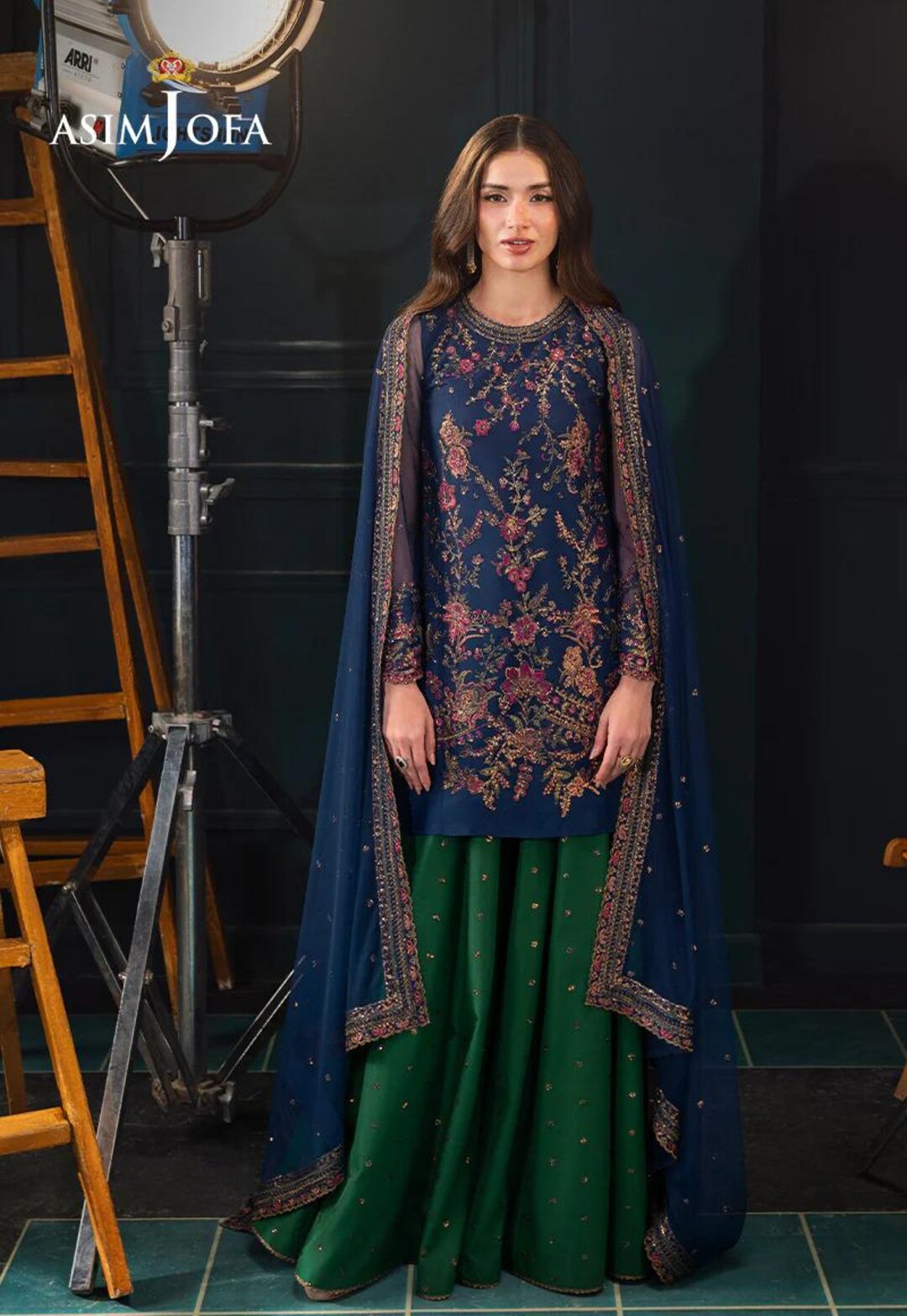 Custom Stitched Pakistani Dress for Wedding Embroidered Salwar Kameez ...