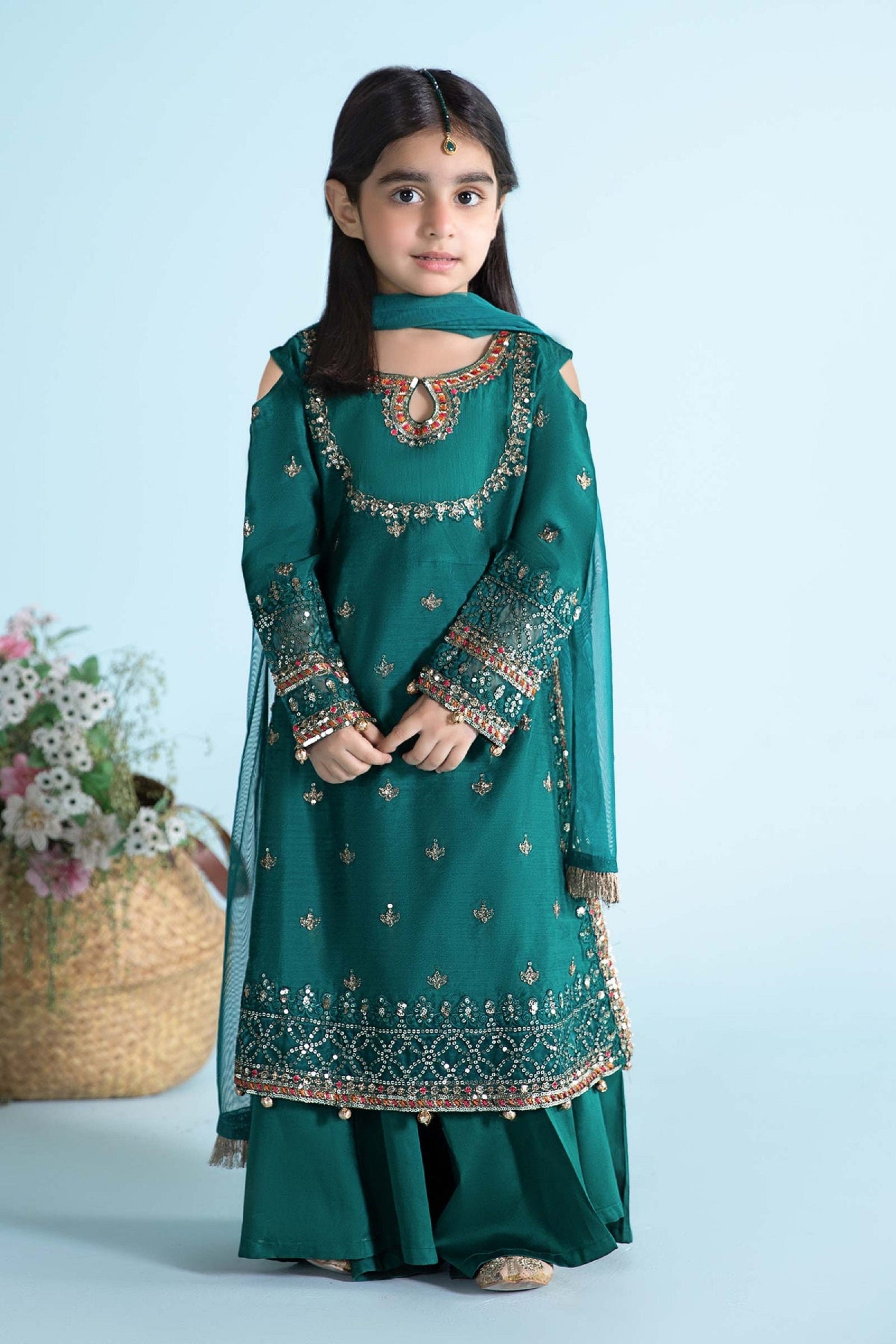 Maria B Kids Eid Collection Pakistani Salwar Kameez Wedding Dress Party ...