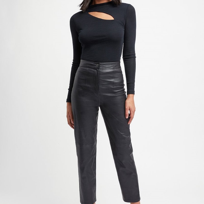 Tight Leather Pants Women Etsy