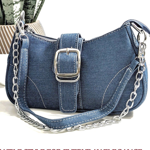 Blue Jean Purse - Etsy