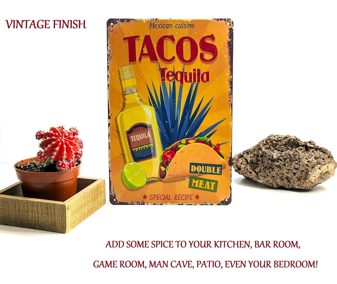 Mexican Food Signs, Tequila Sign, Vintage Mexican Food Signs, Mexican ...