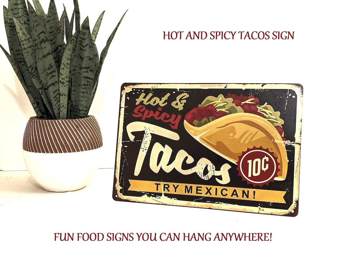 Mexican Food Signs, Vintage Mexican Food Signs, Mexican Décor, Party ...