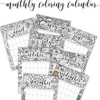 December Coloring Calendar Printable Undated, Christmas Coloring ...