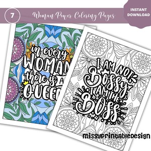 Woman Power Coloring Pages, Adult Coloring Pages, Pattern Coloring ...